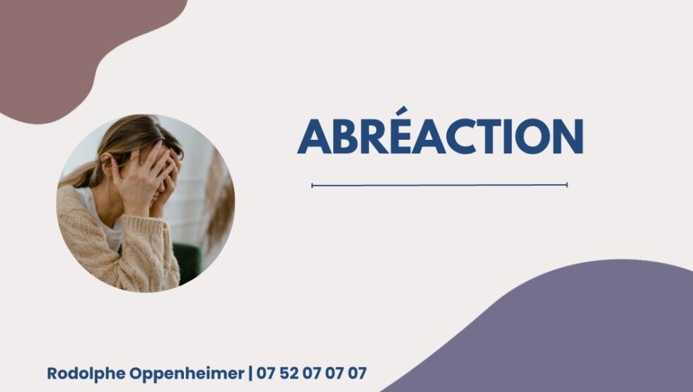 Abréaction - Définition - Rodolphe Oppenheimer